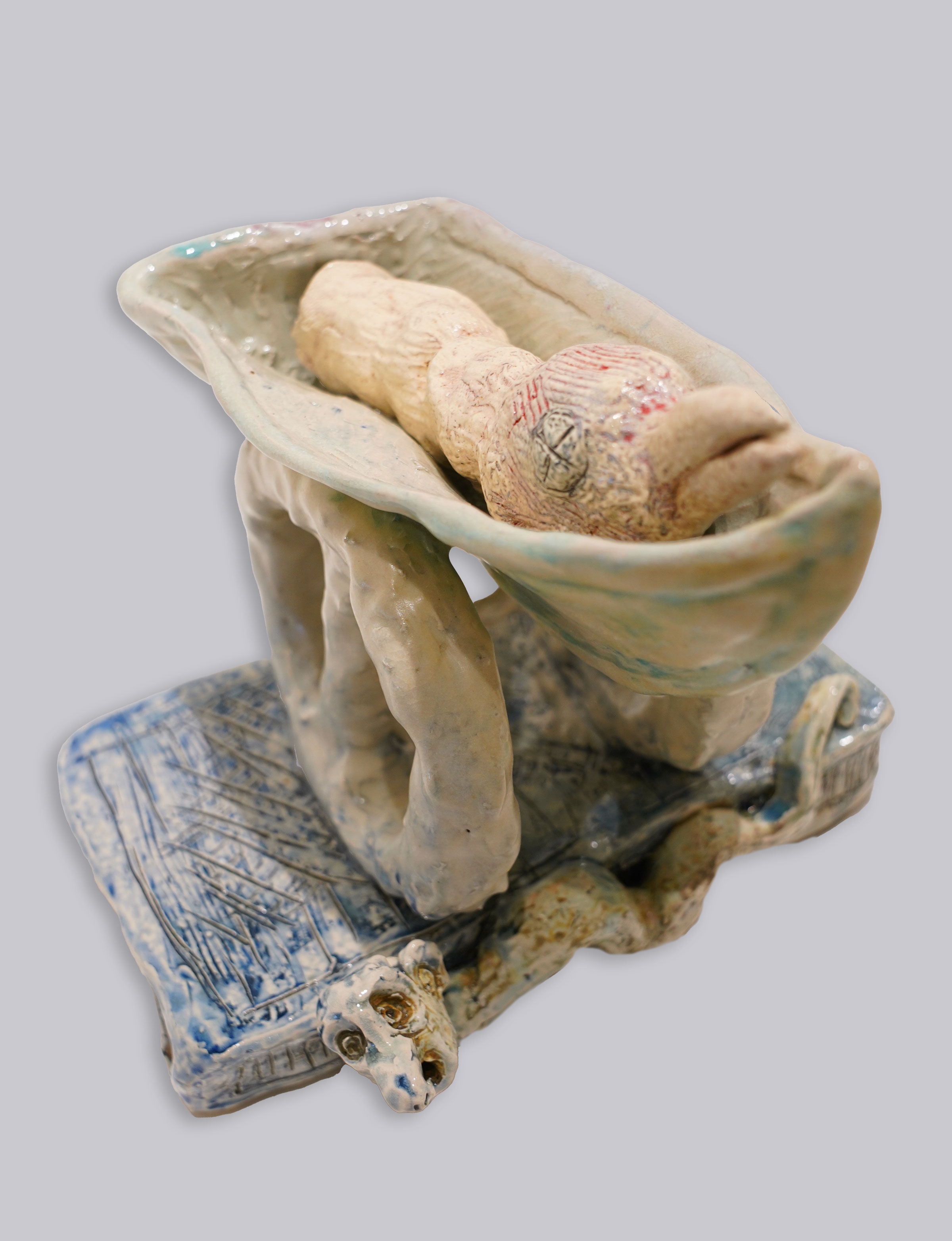 Worm Boy Boat with Bird by Anna Poor | ArtCloud