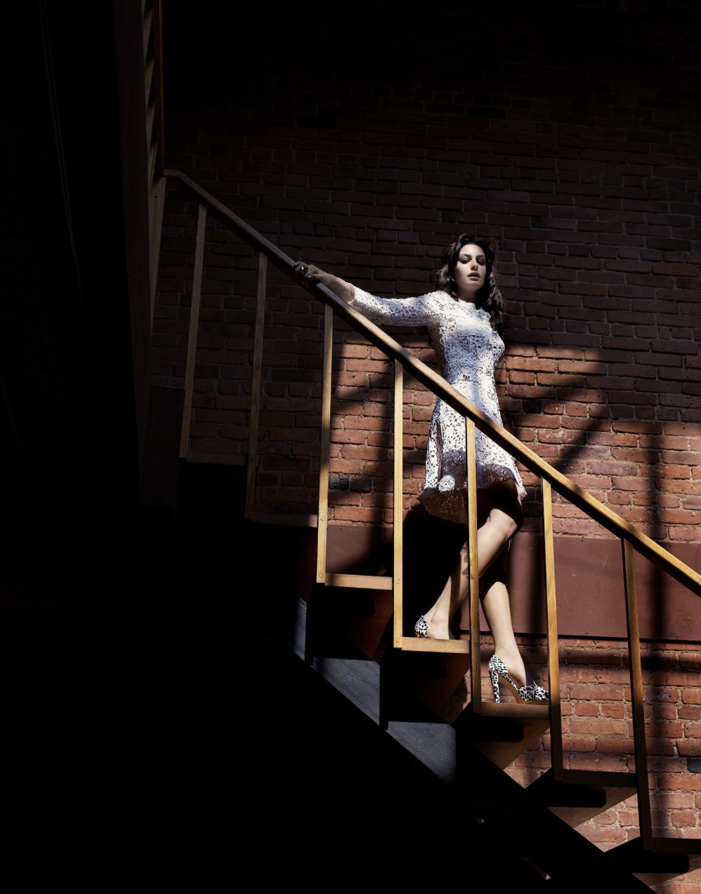 ANNE HATHAWAY, THE STAIRS by Markus Klinko | ArtCloud