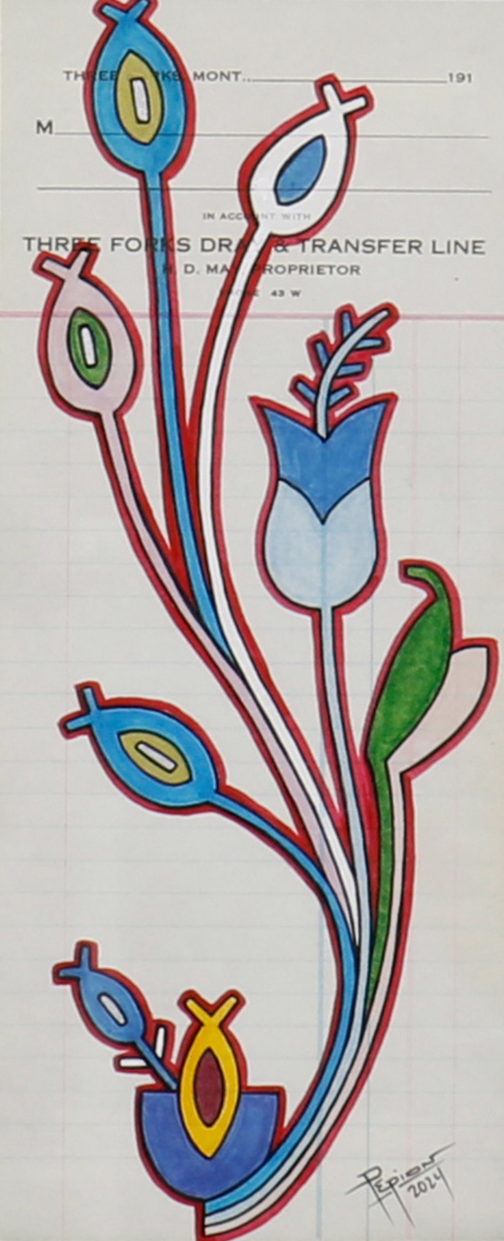 Blackfoot Floral by John Isaiah Pepion | Radius Gallery
