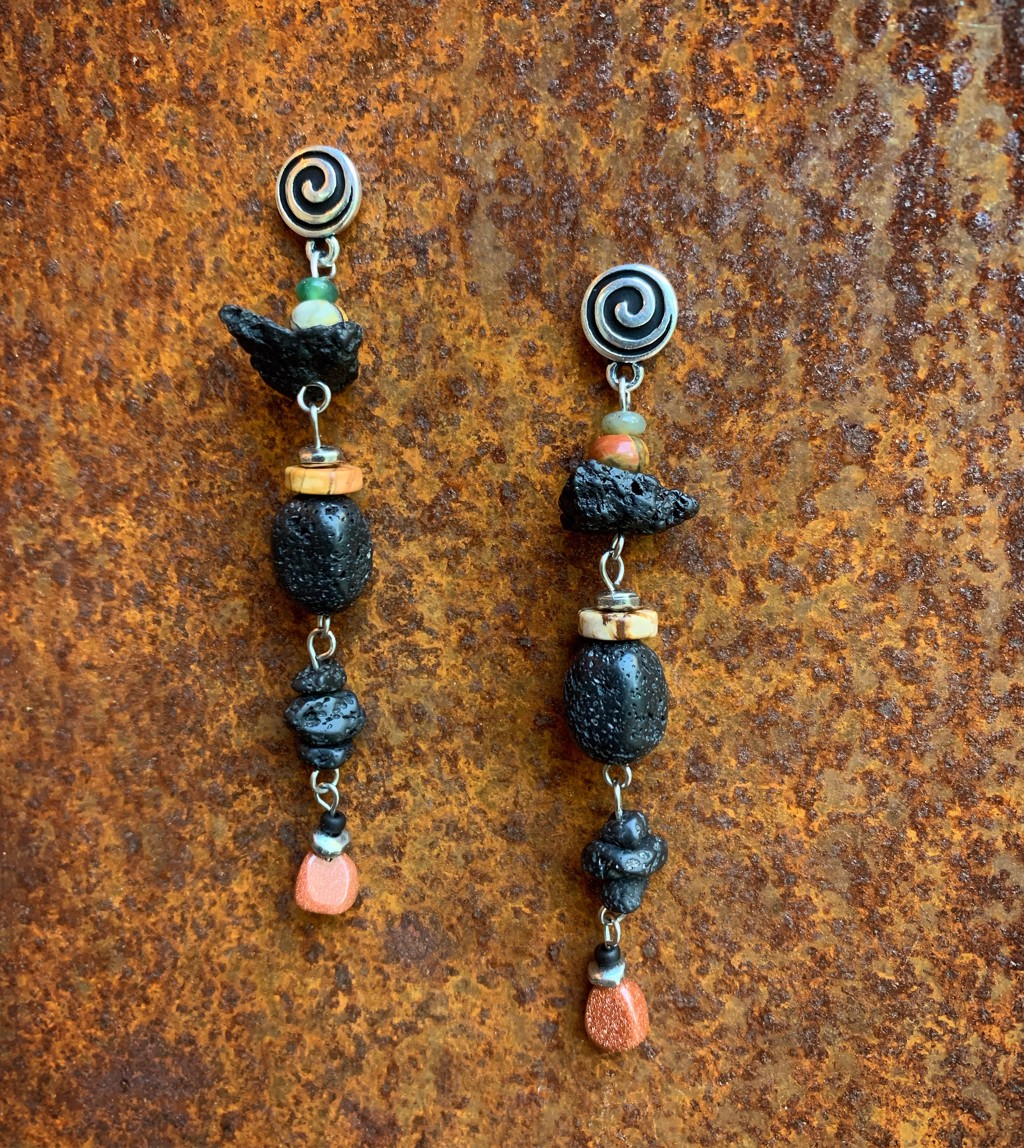 K643 Lava, Jasper, and Goldstone. by Kelly Ormsby | CANYON ROAD ...