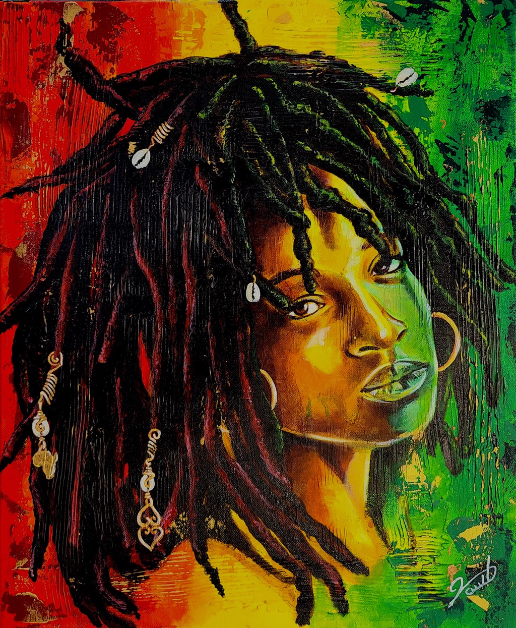 Rasta Woman Painting