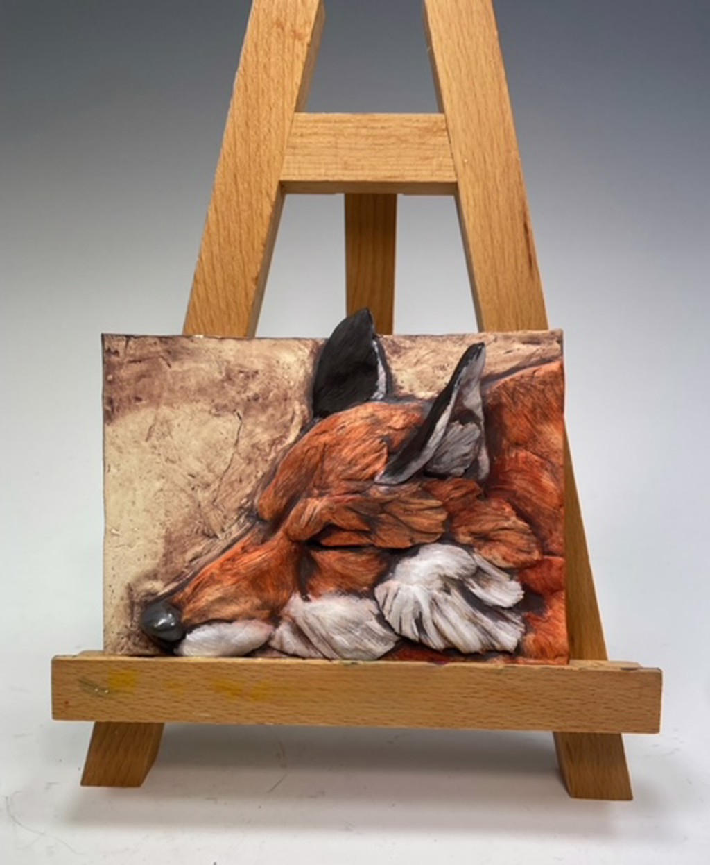 Sleeping Fox Study by Deana Bada Maloney | Woodwalk Gallery