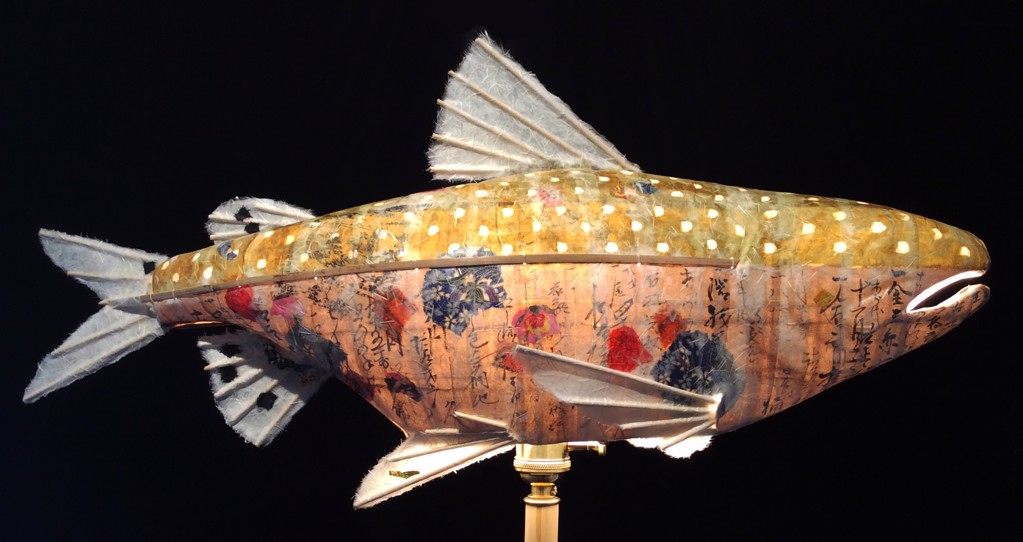 White Pebble Peace Salmon by Elaine Hanowell | ArtX Contemporary