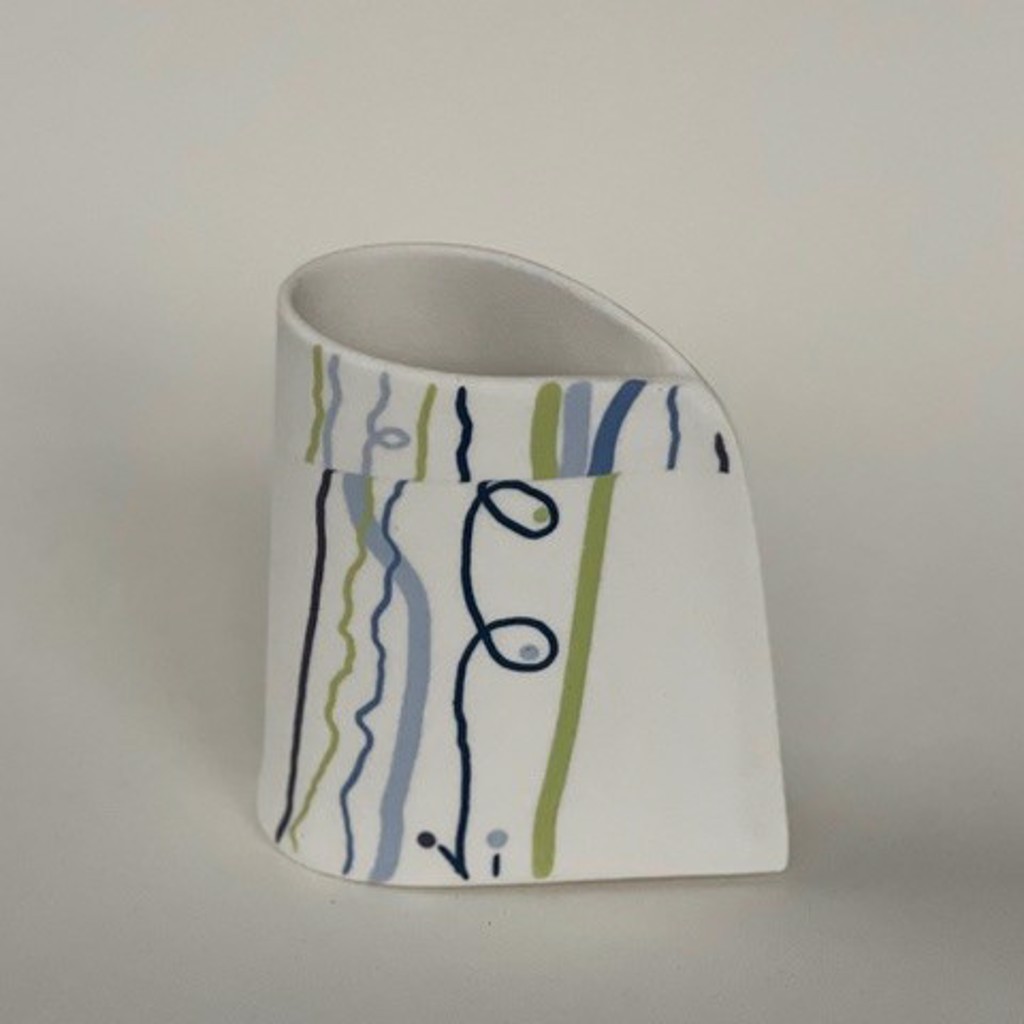 Small Teardrop Vessel in Blue and Green by Carol Sinclair ...