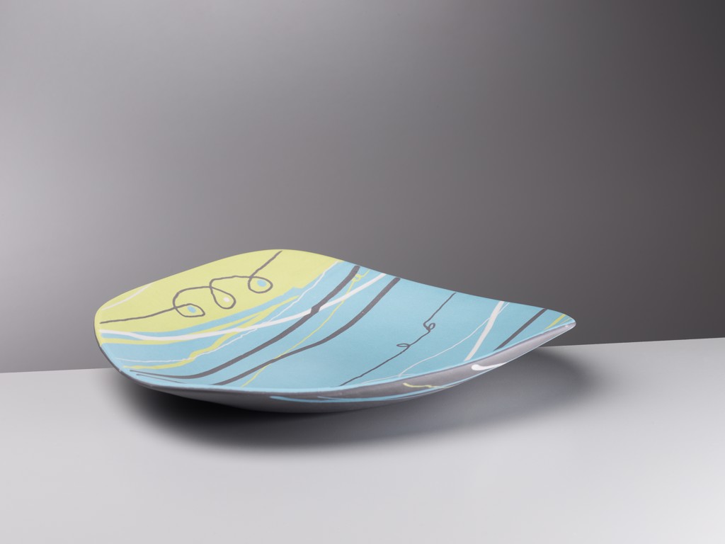 Large Solarpunk Plate by Carol Sinclair | Contemporary Applied Arts