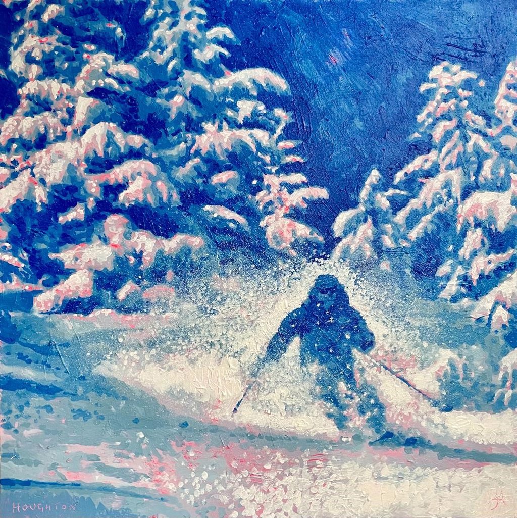 Powder Through the Trees by Jeremy Houghton | Diehl Gallery