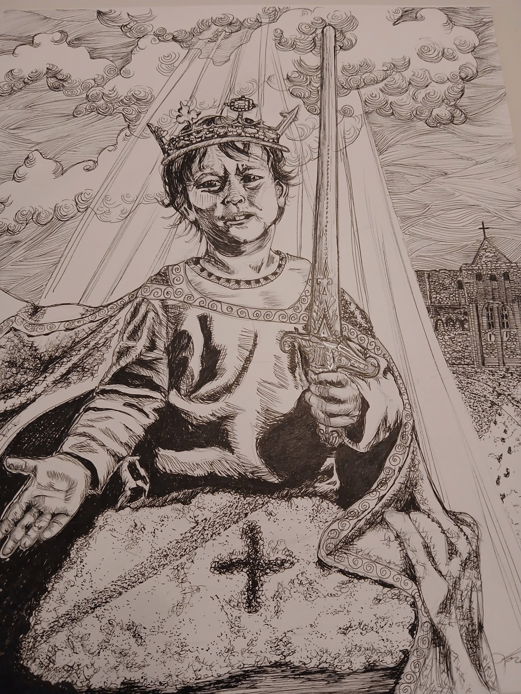 Boy King Arthur at Castle Rising by Lori Durbin | Red House Gallery ...