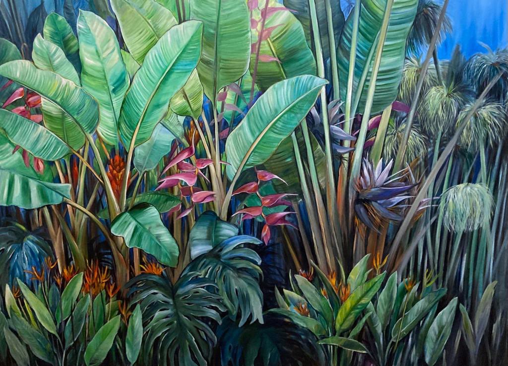 Verdes, Azules y Papiros by M. Nielsen Alvarado | Sol Gallery