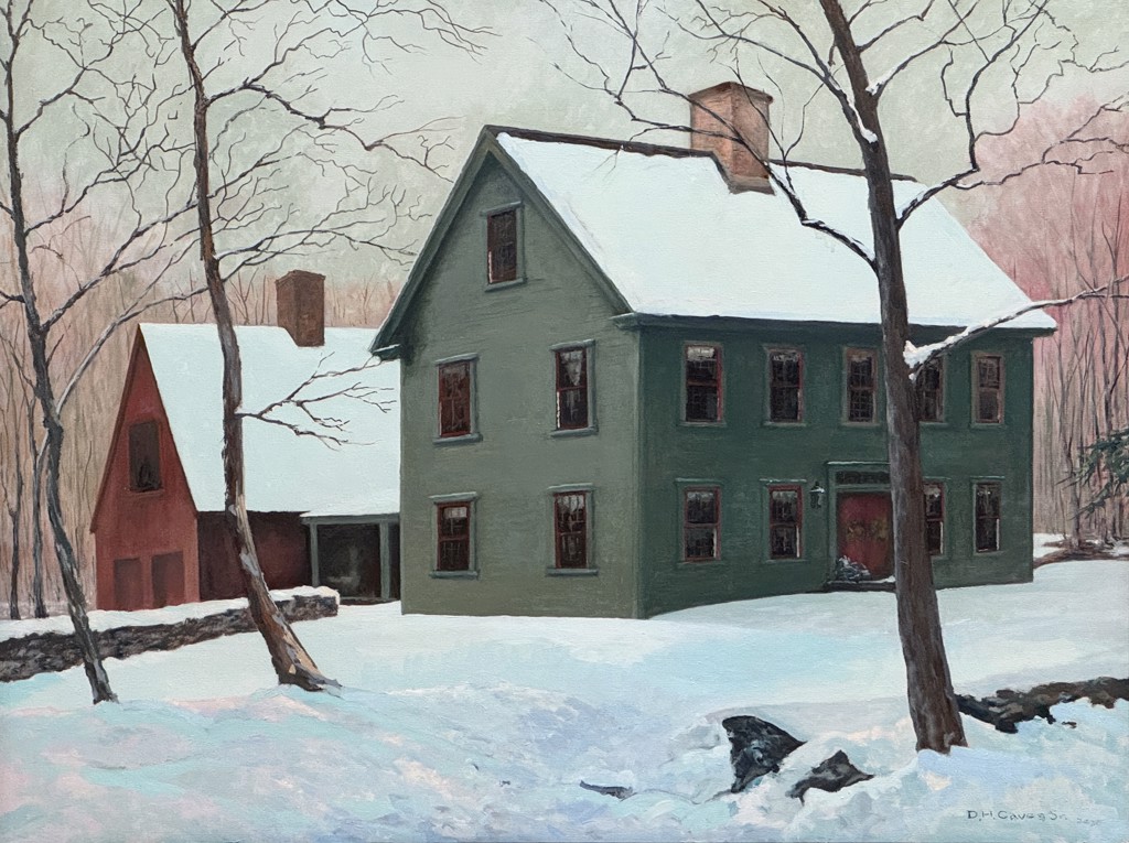 Teal House on a Winter Morning by Douglas H. Caves Sr. | Portland Art ...