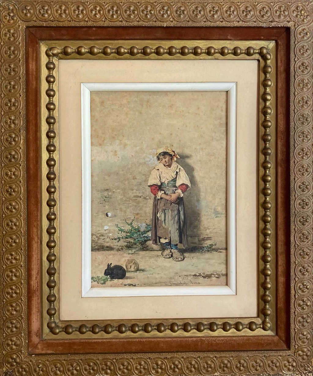 Roma Girl With Rabbits | Guy Lyman Fine Art