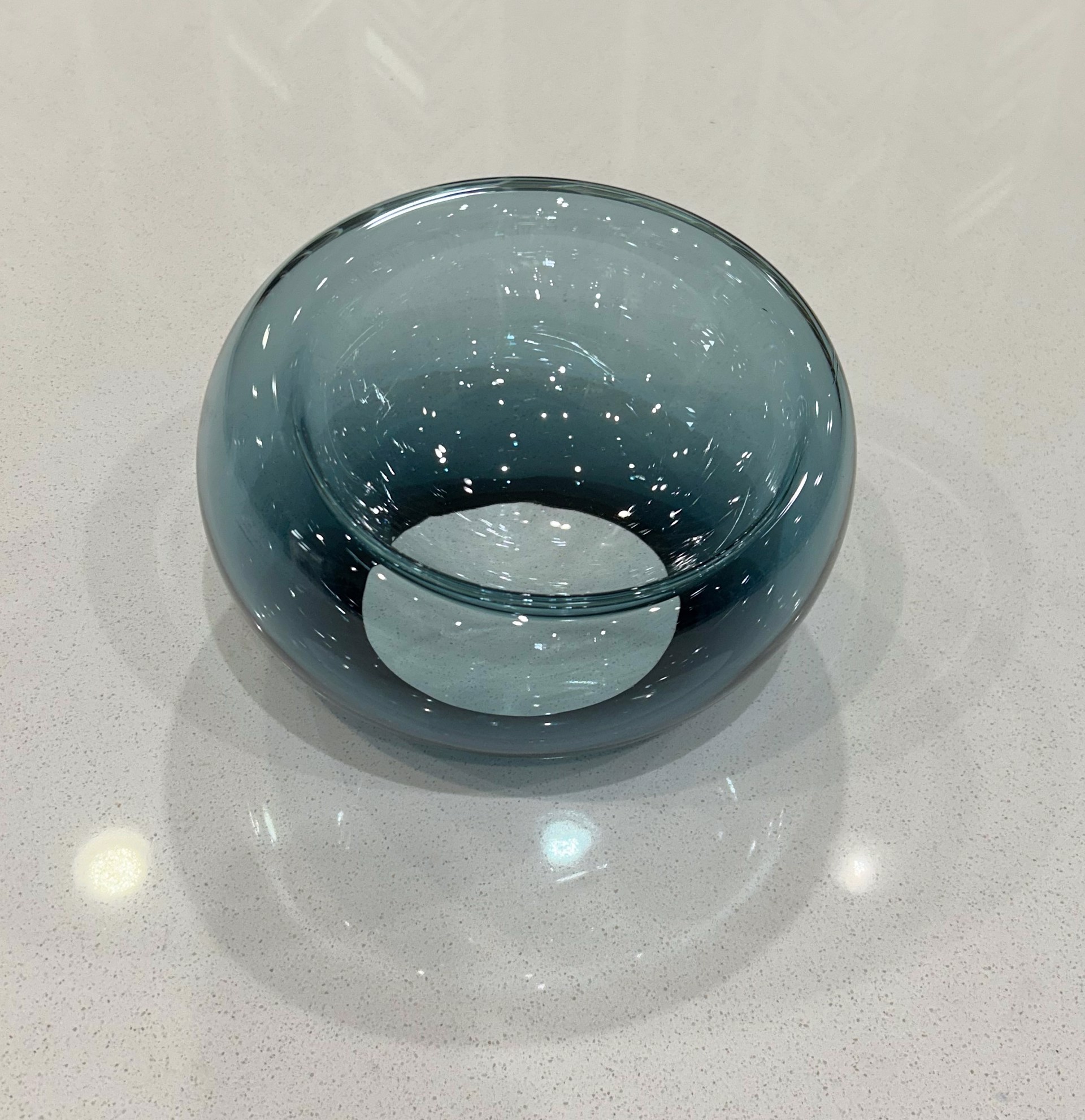 Steel Grey Caldera Bowl - 11" by Andrew Madvin | Art Leaders Gallery