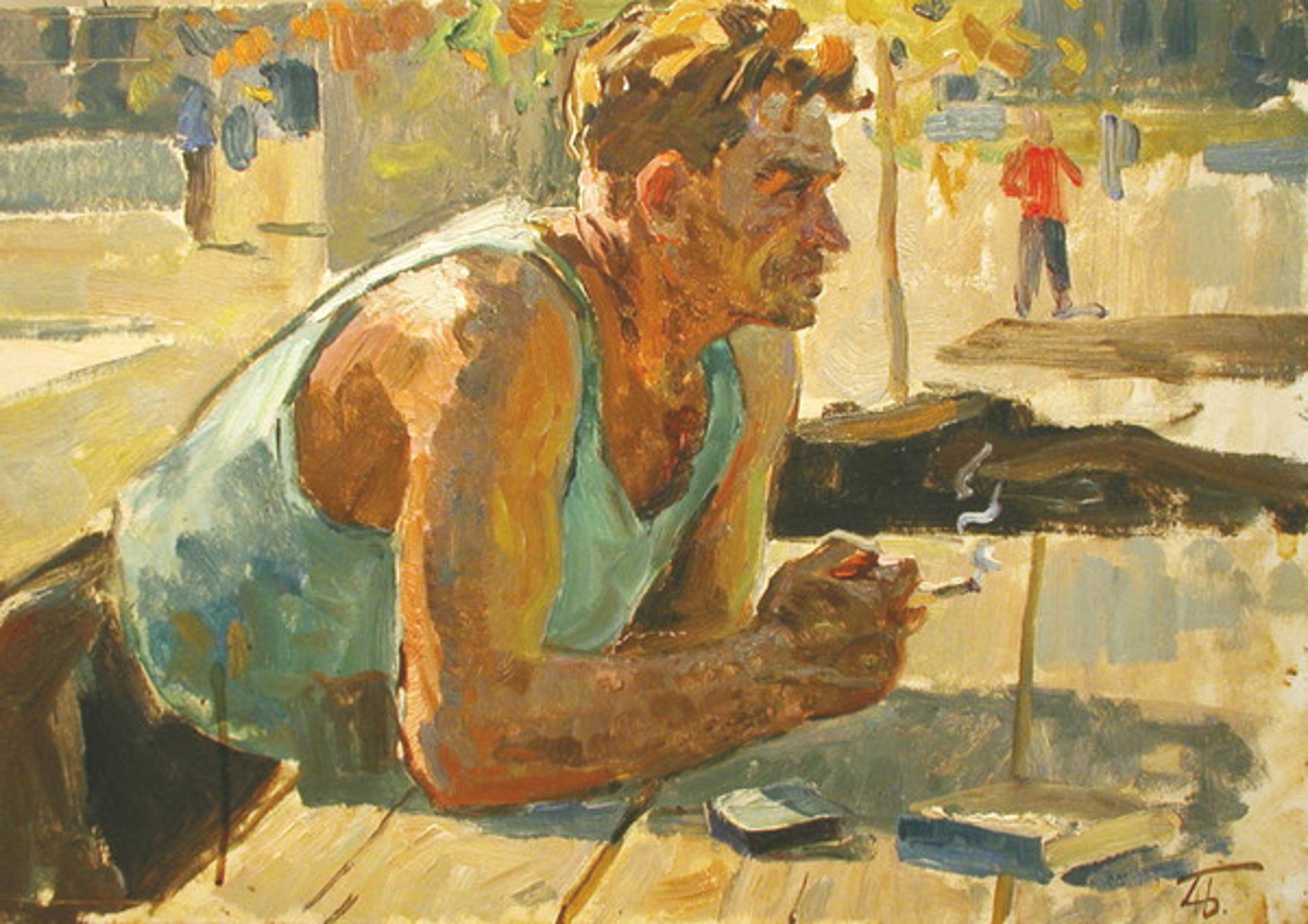 Resting By Aleksei Borodin Paul Scott Gallery