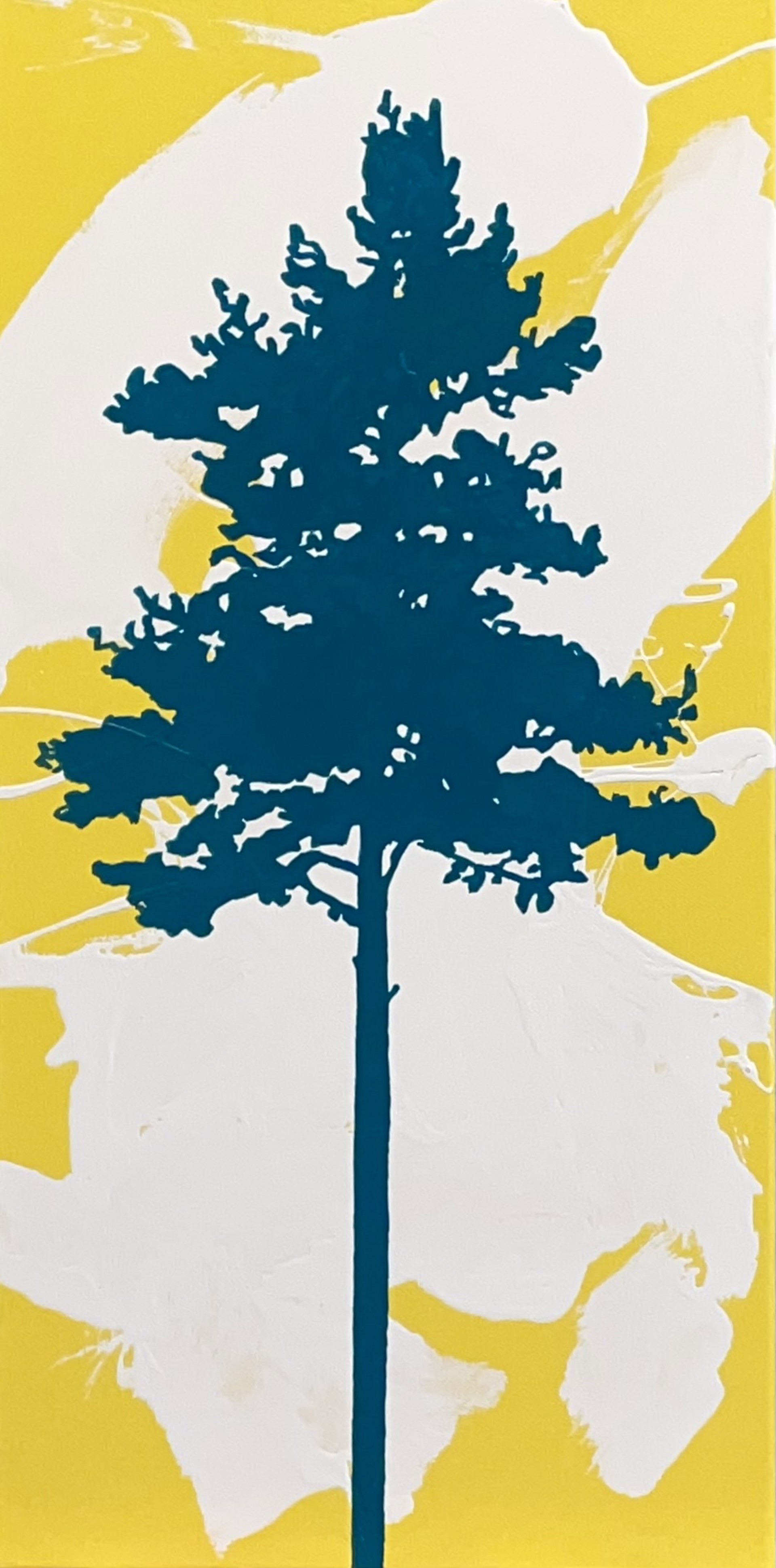 Tall Tree on Yellow by Dan Nearing | Stewart Clifford Gallery