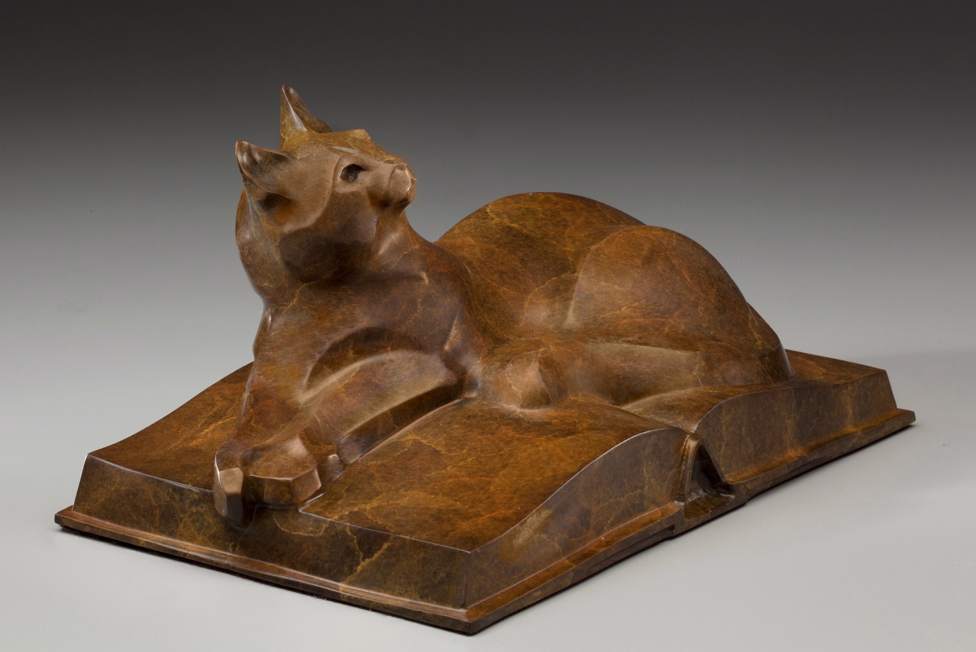 Library Cat Maquette by Rosetta | Bronze Coast Gallery & Brumfield Gallery