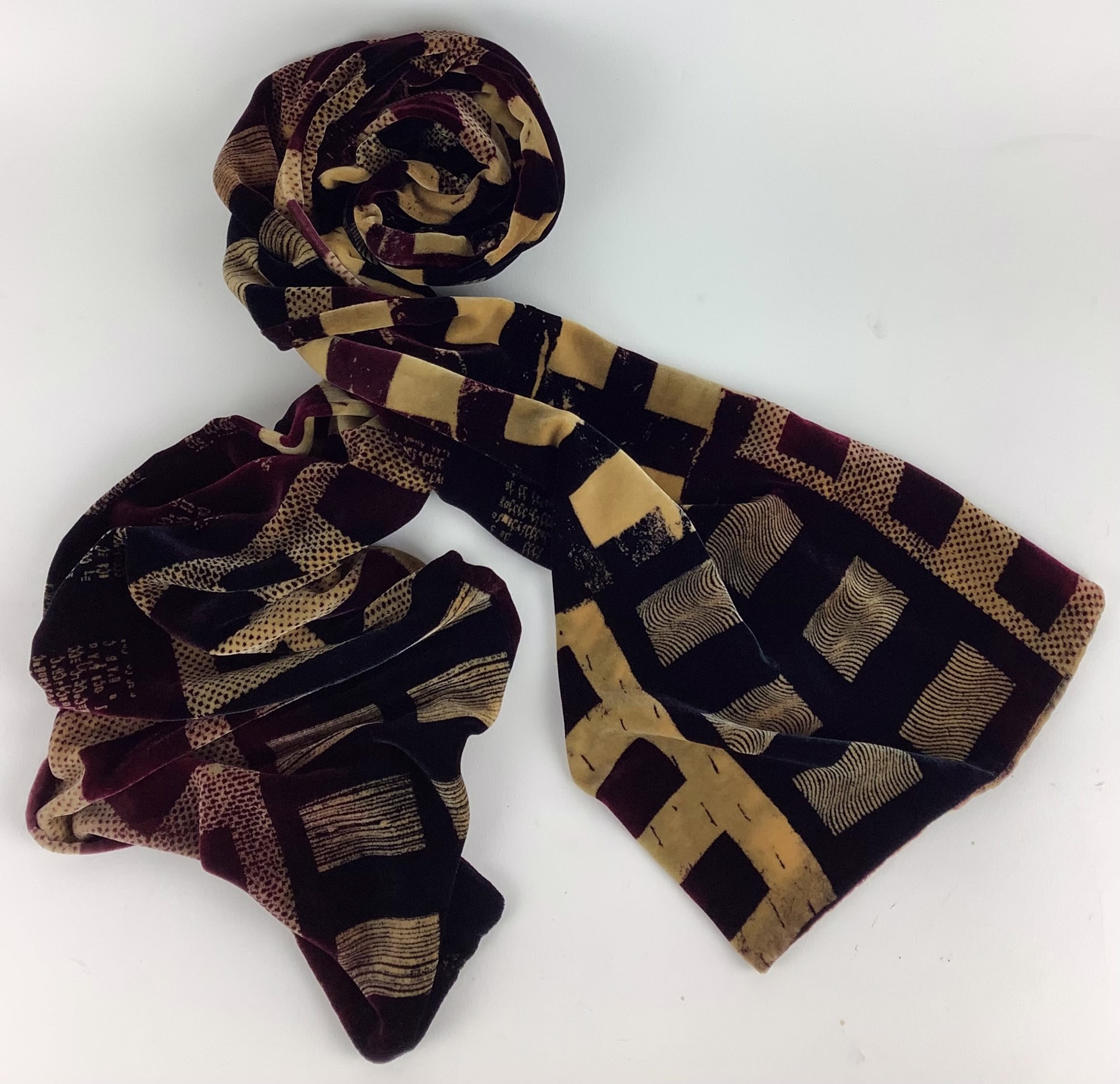 Claret Velvet Scarf by Neil Bottle | Contemporary Applied Arts