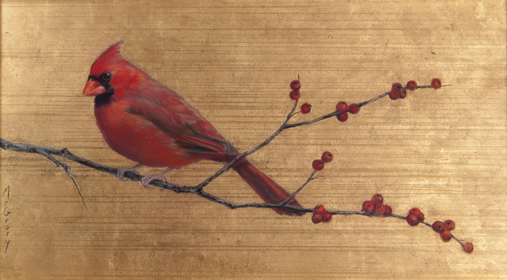 Cardinal Resting by Anne McGrory | Susan Powell Fine Art