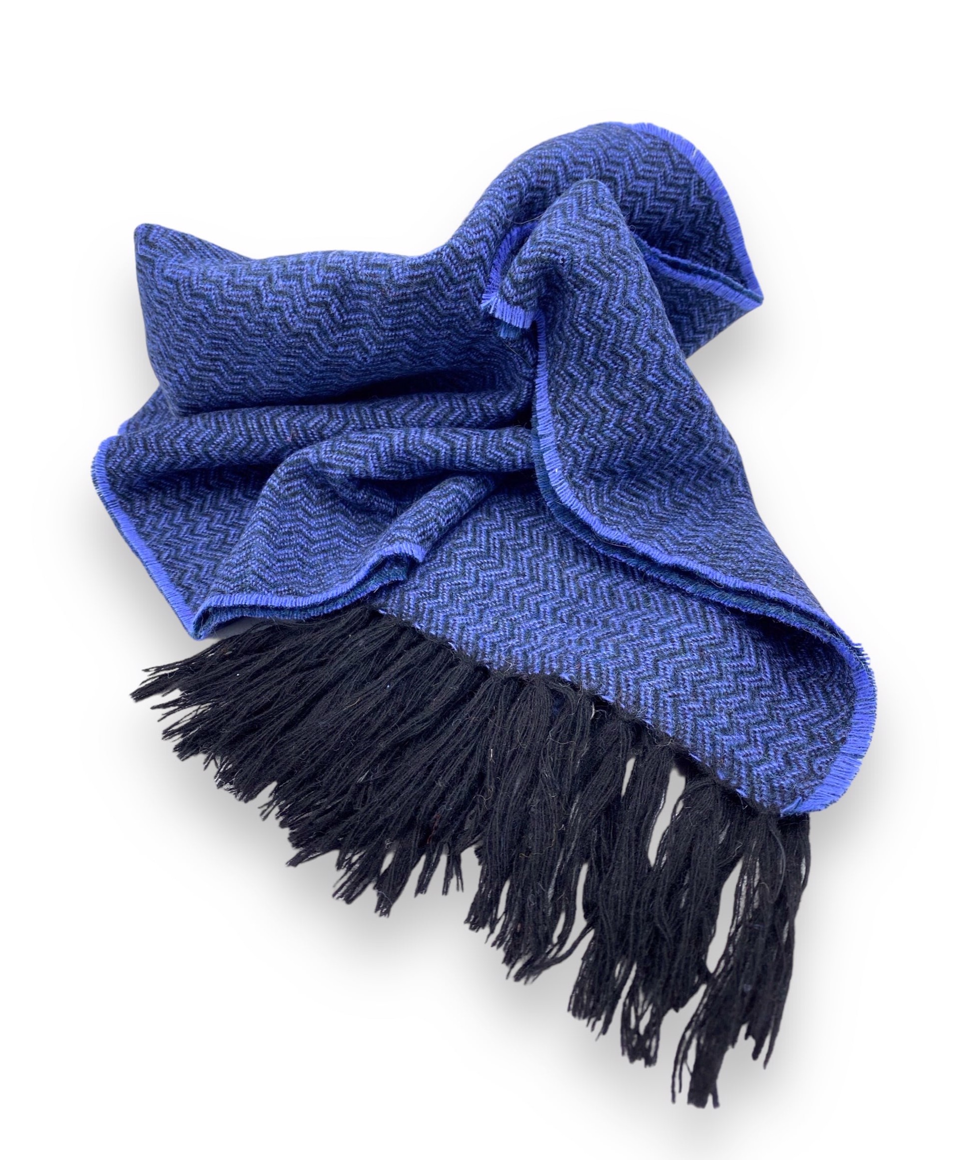 Blue Zig Zag Scarf by Richard Womersley | Contemporary Applied Arts
