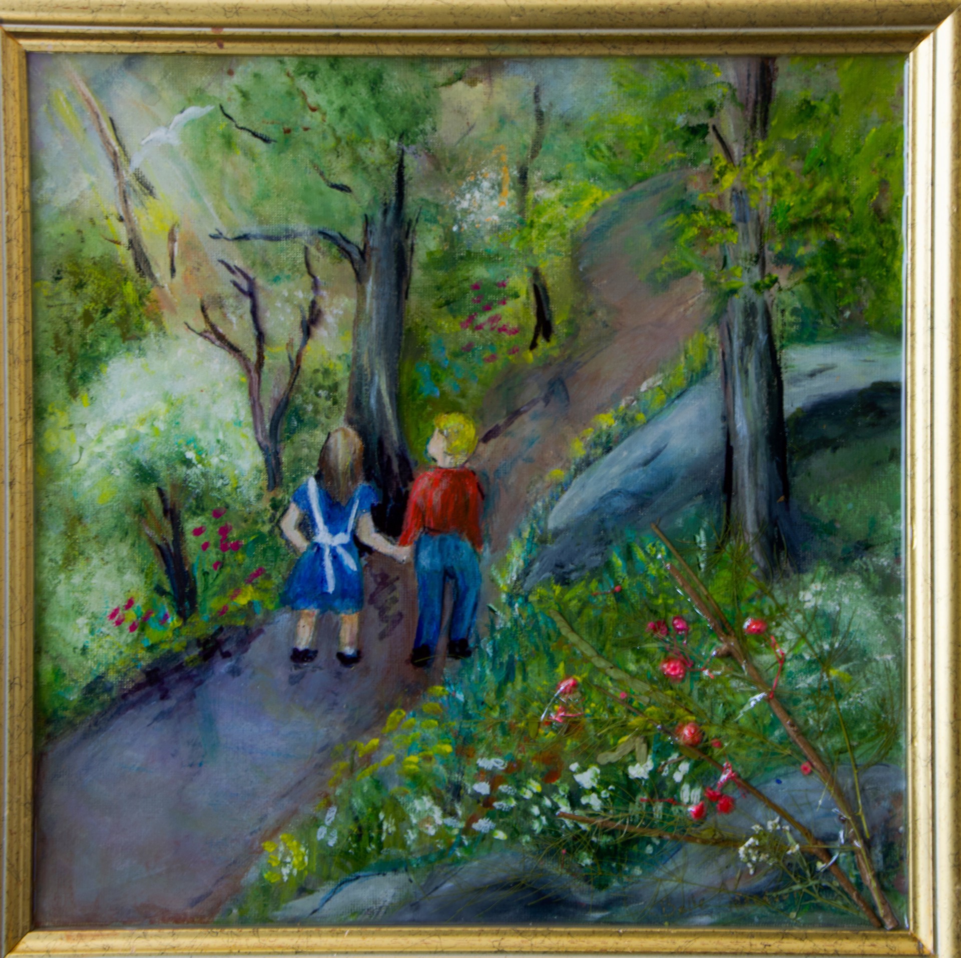 Children in Woods by Belle Anderson | Art on the Square Gallery