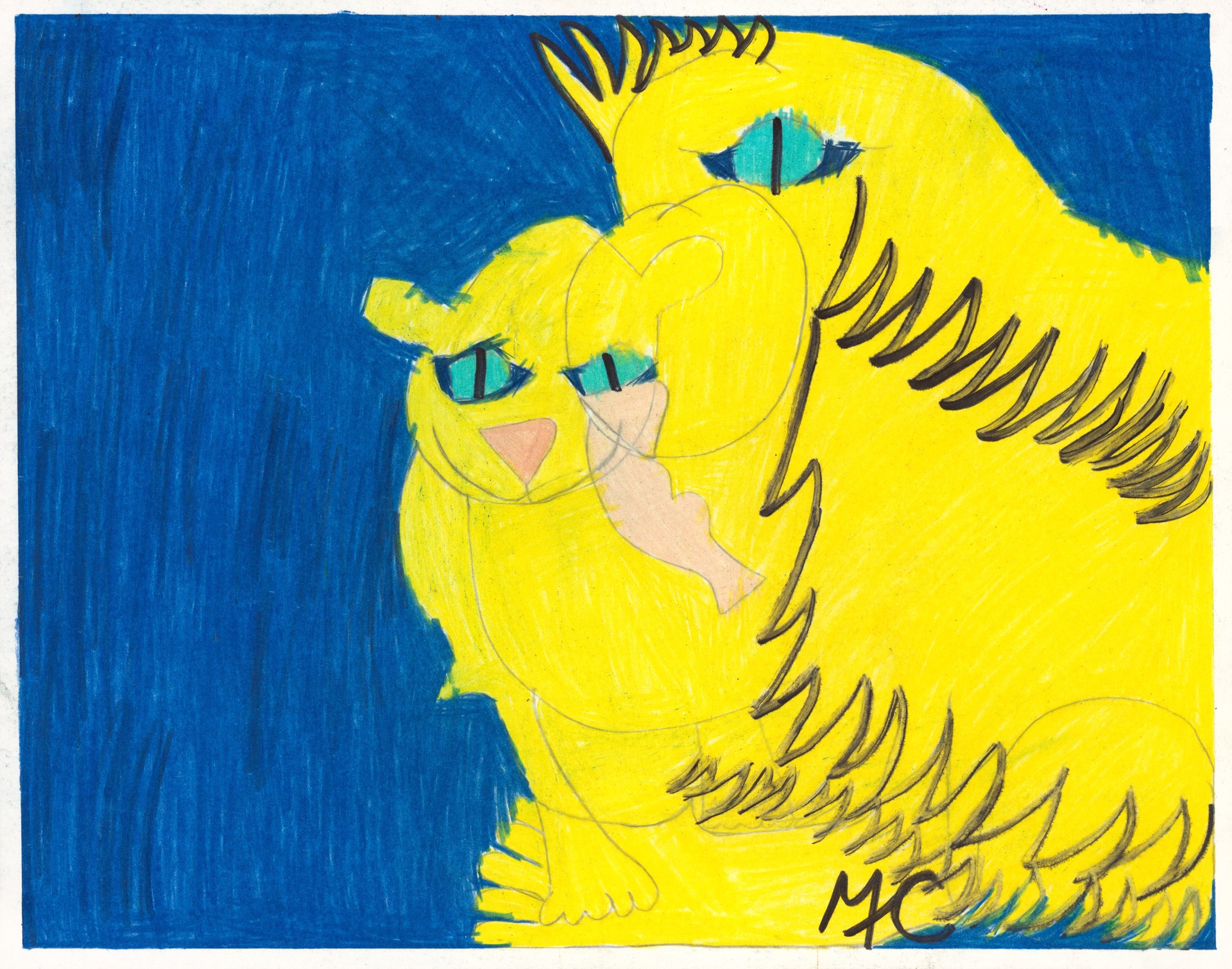 The African Lioness and her Cub by Marti Clark | Art Enables