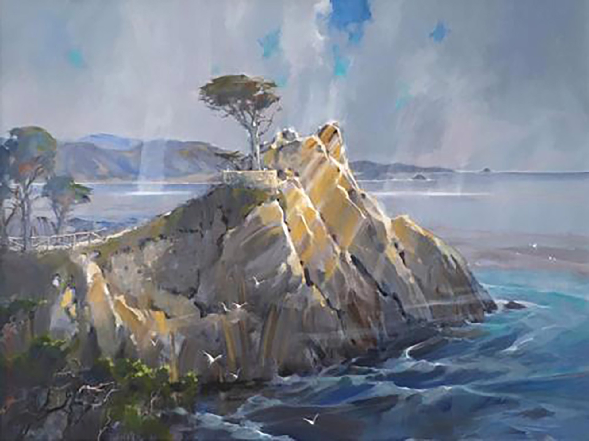 The Lone Cypress, Pebble Beach by Jerry Van Megert | Carmel Art Association
