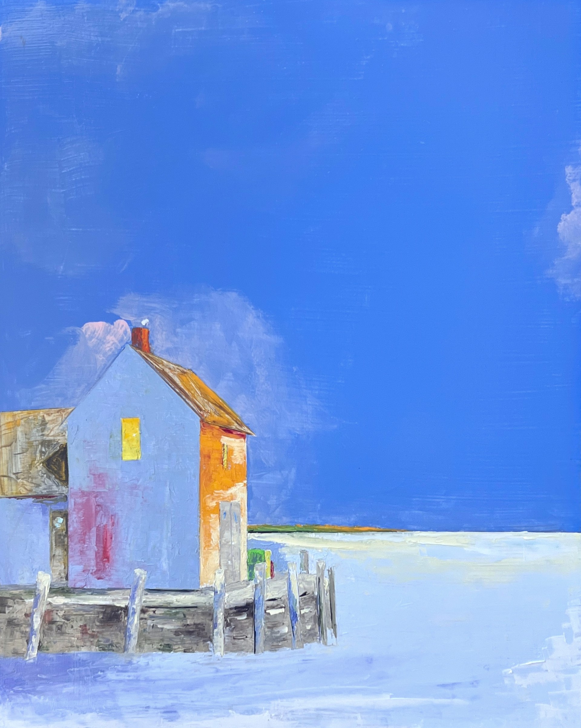 Pier Shanty by Janis H. Sanders | Maine Art Hill