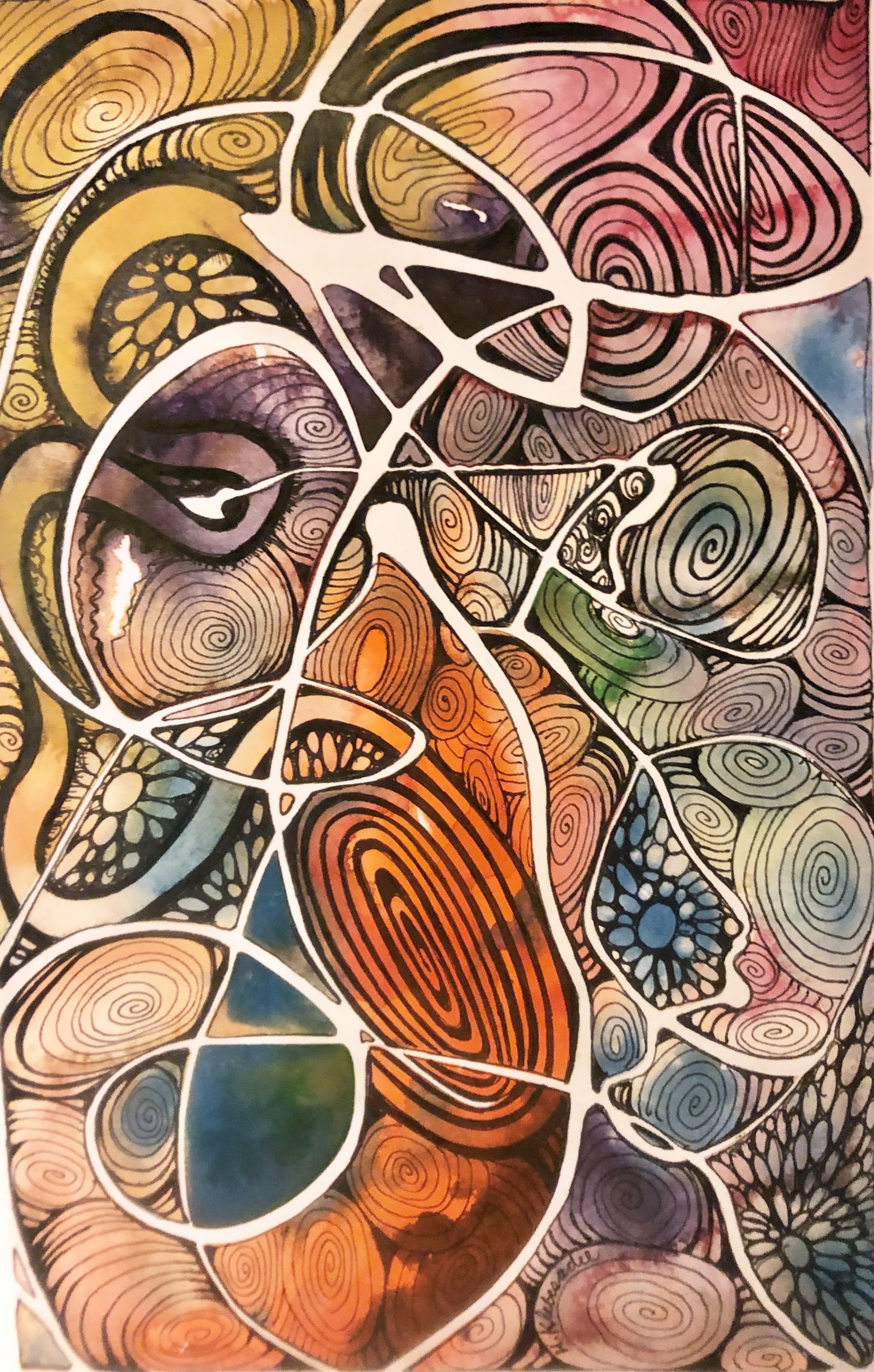 Looping Abstract - Drawing A Day #72 by Helen Klebesadel | Carnelian ...
