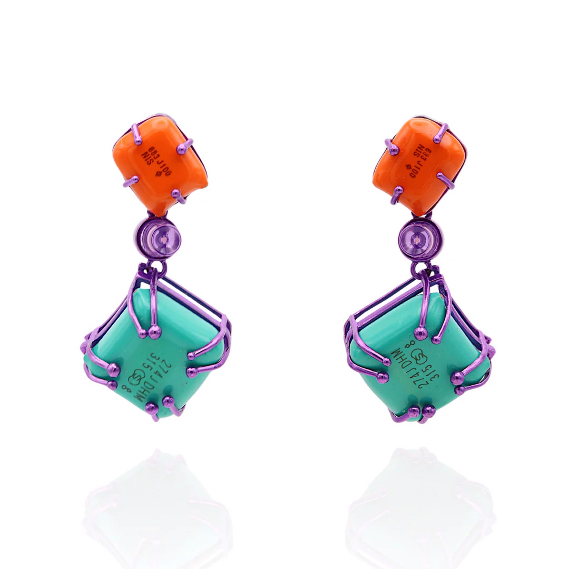 Inflatable Earrings - Purple & Green by Xinyi Chen | Contemporary ...