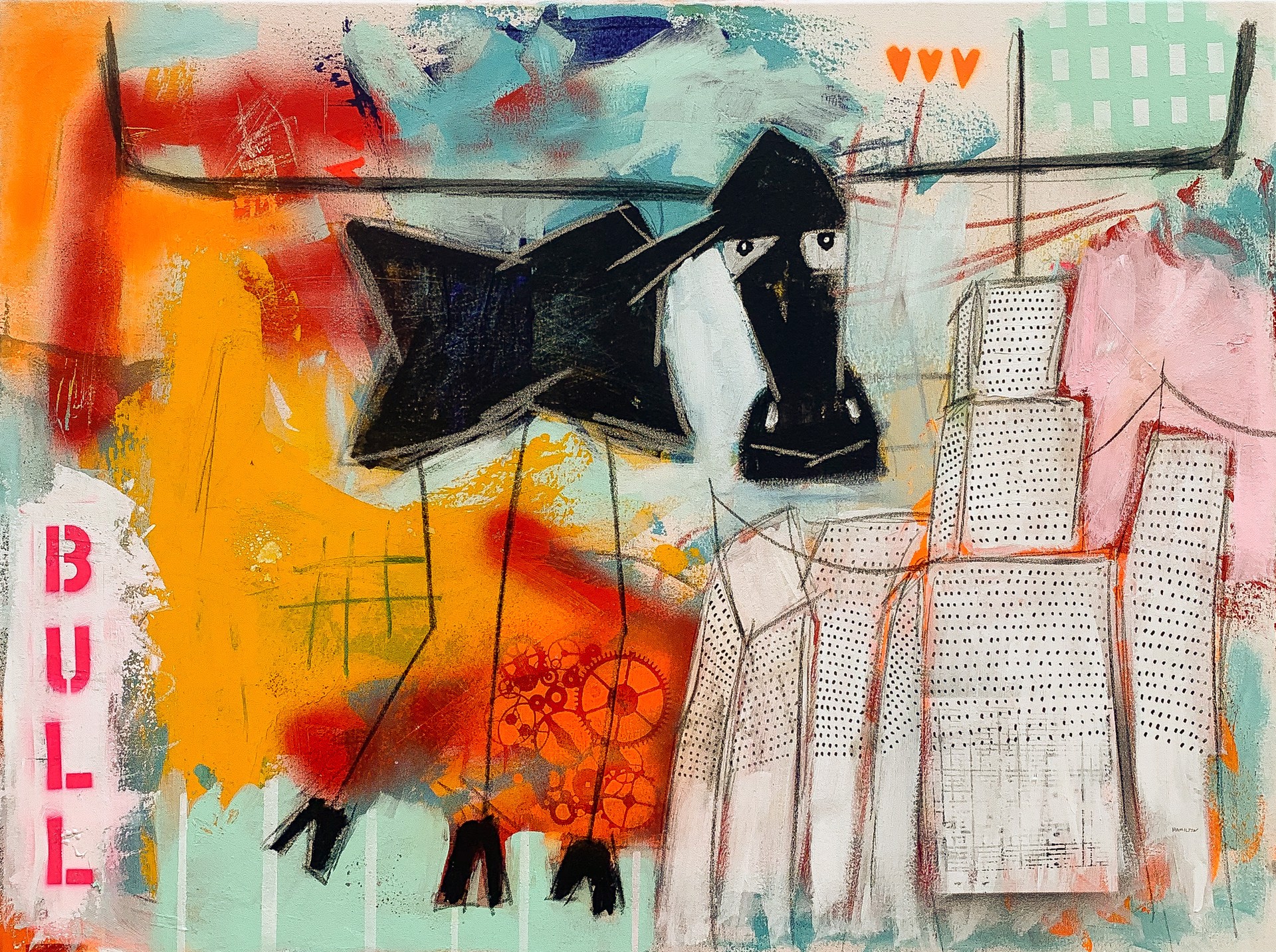Bull in the City by Rick Hamilton | Portland Art Gallery