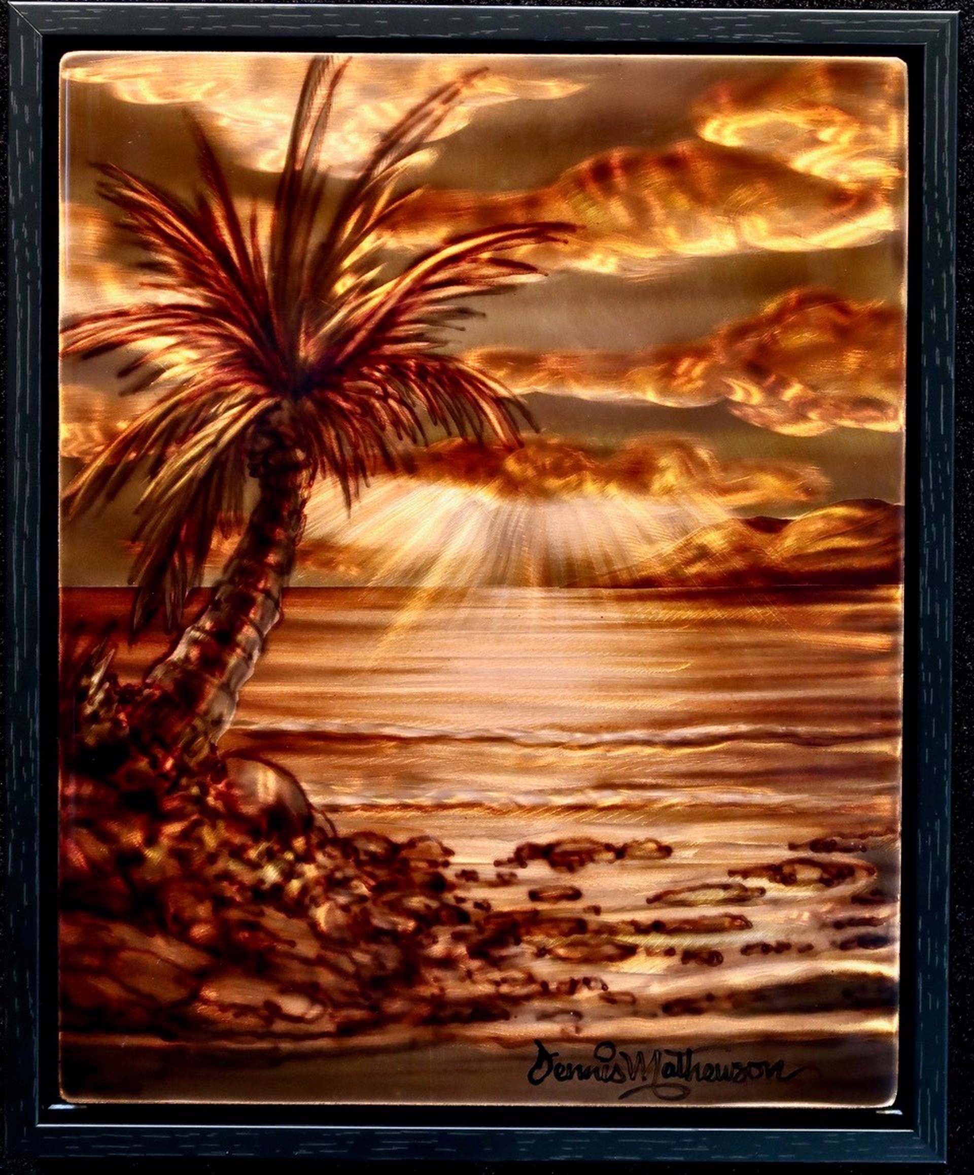 Copper Coconut Island #IM3022 by Dennis Mathewson | Wy's Galleries