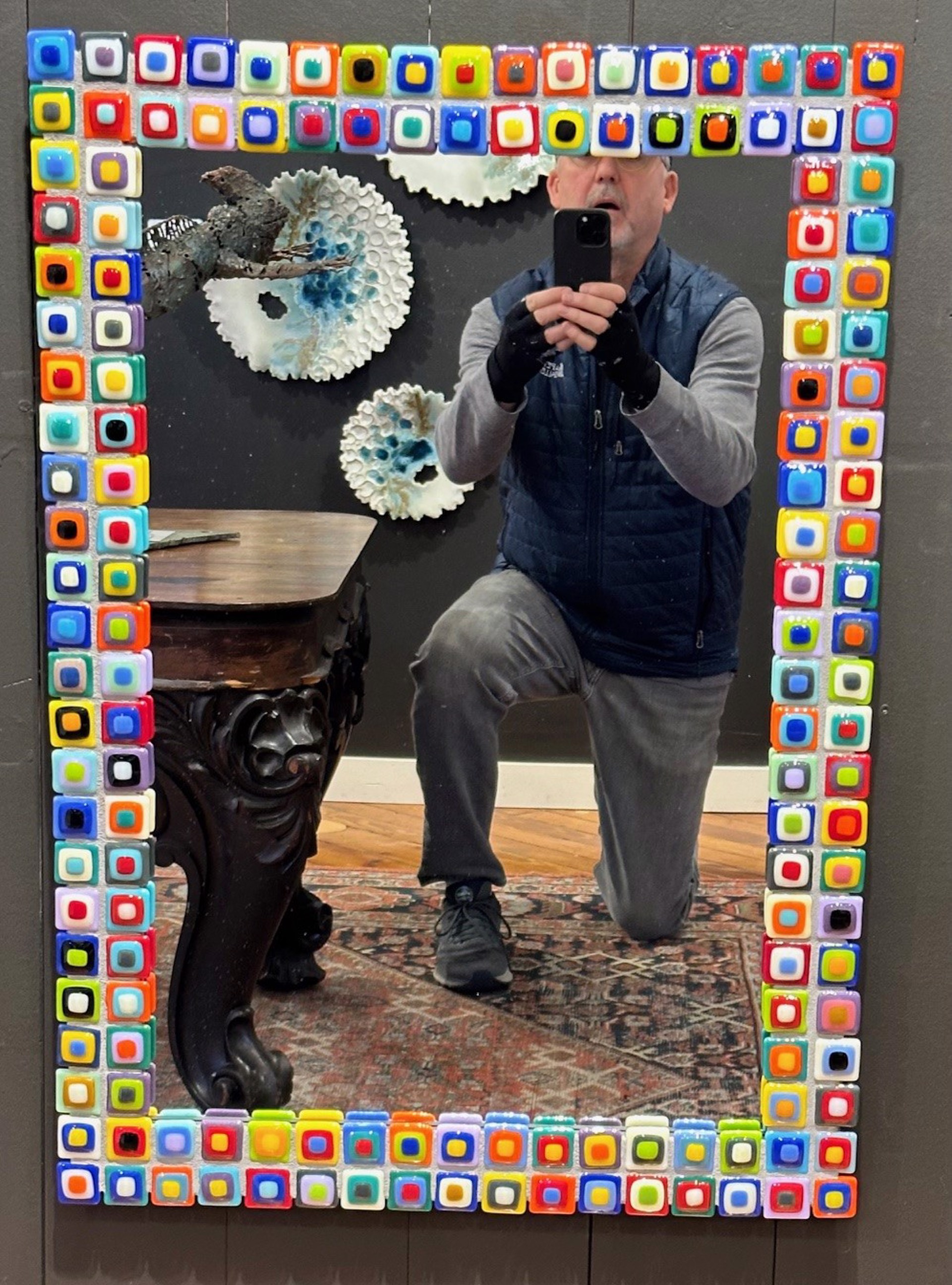 Fused Glass Mirror - Large by Chris Cox | J Petter Galleries
