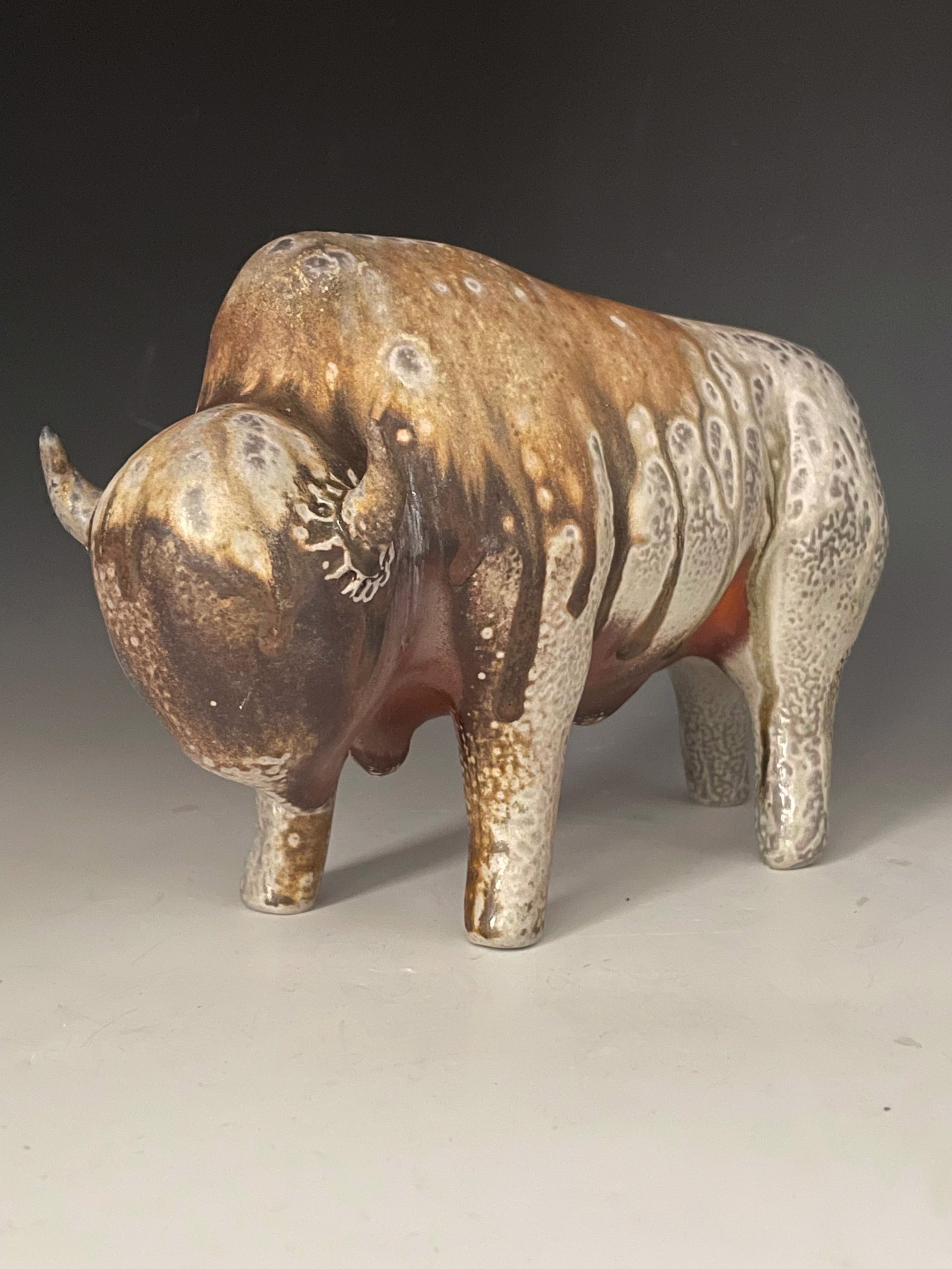 Cream and Brown Bison Left Facing by Brian Horsch | Leopold Gallery ...