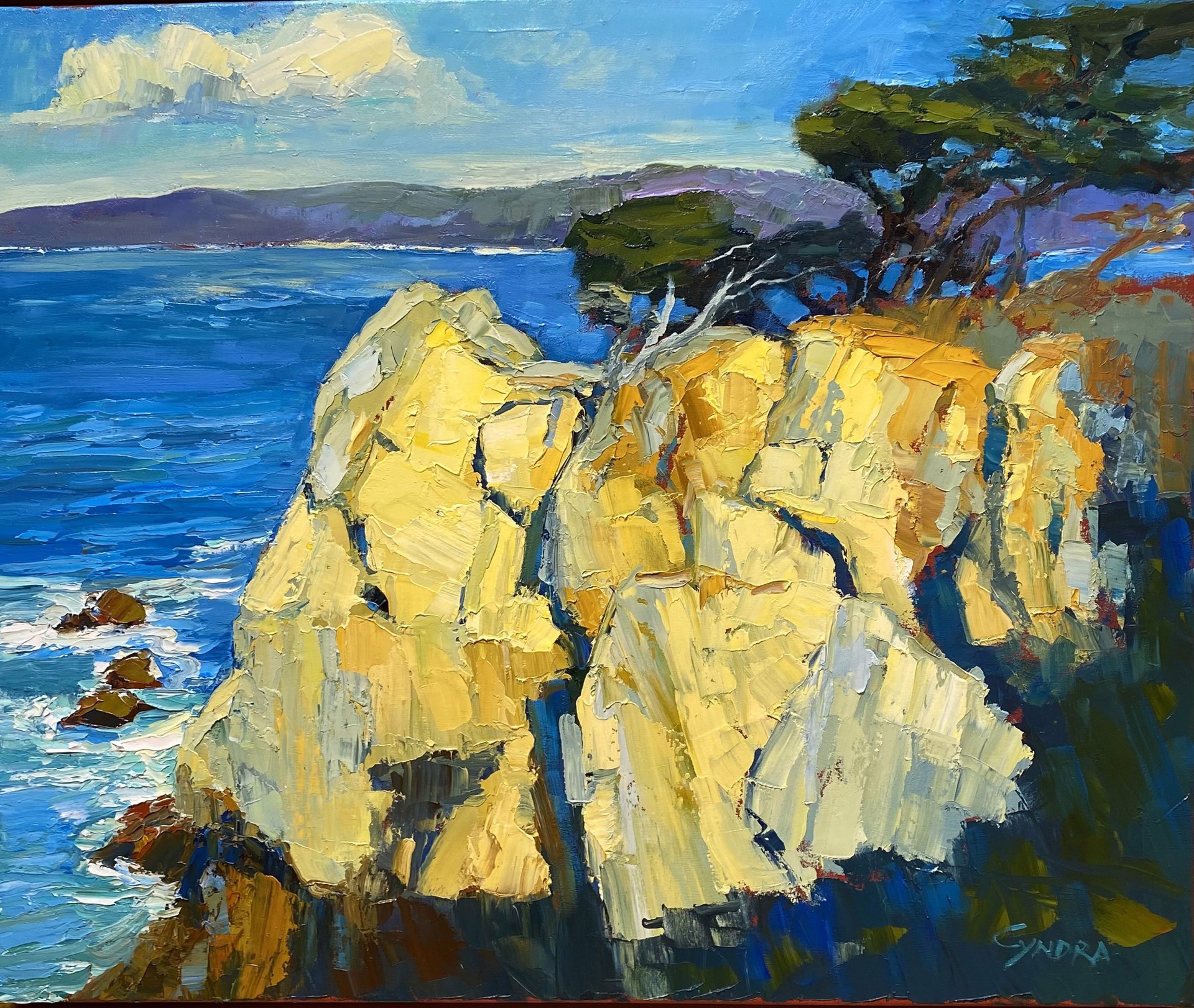 Cypress Cliffs by Cyndra Bradford | Carmel Art Association