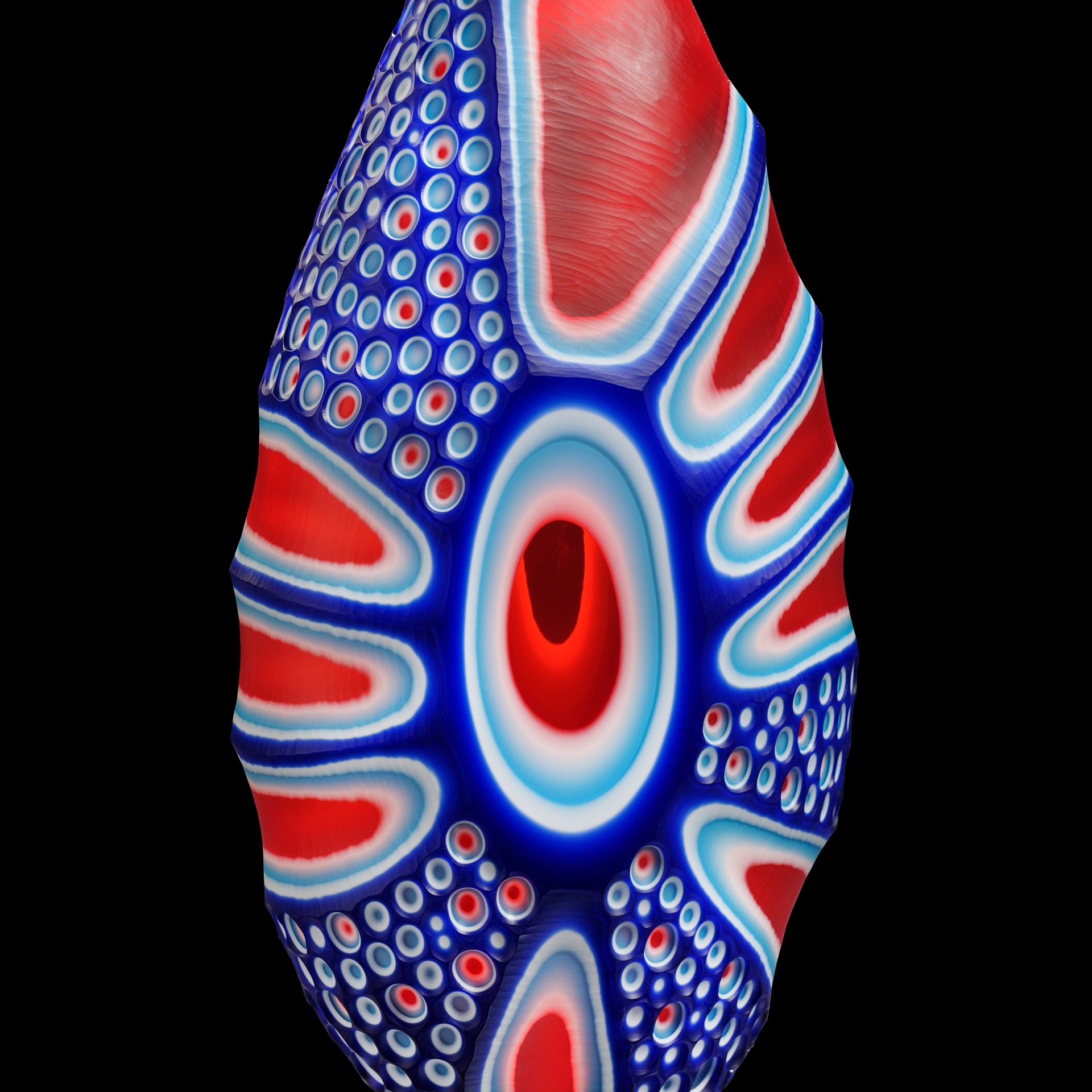 Short Red Vase By Pietro Riccardo Ferro New River Fine Art